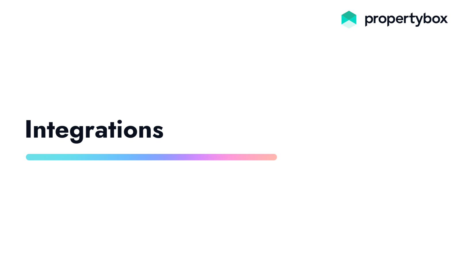 Integrations - PropertyBox