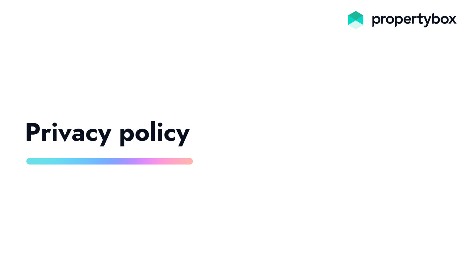 Privacy Policy - PropertyBox