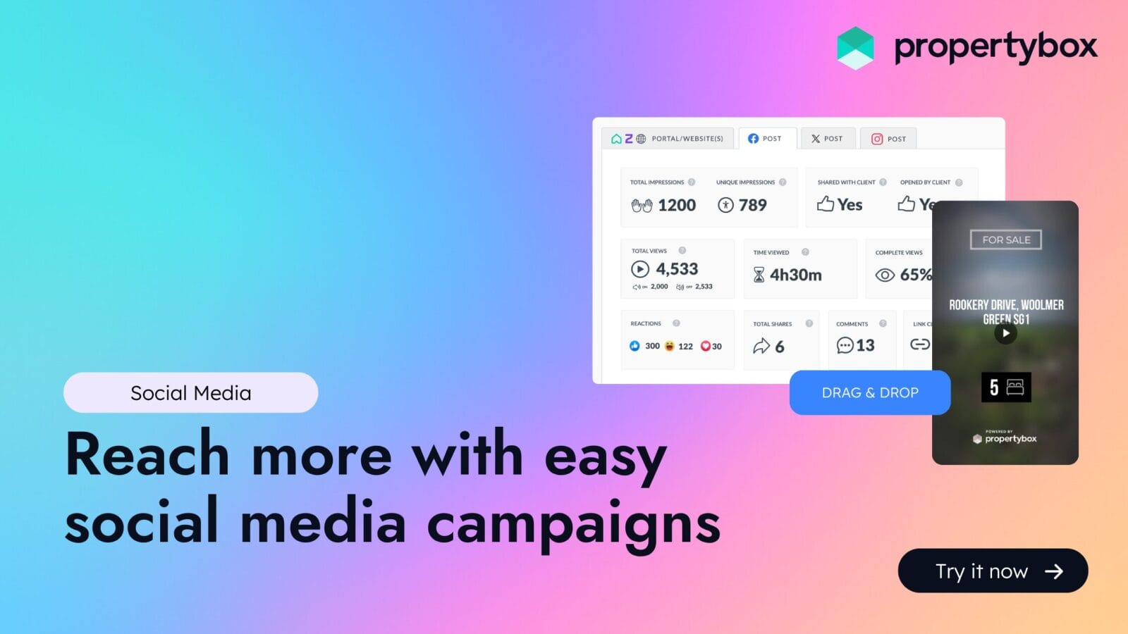 Social media campaigns - PropertyBox